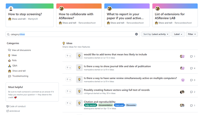 ASReview: AI-aided Open Source Systematic Review Software